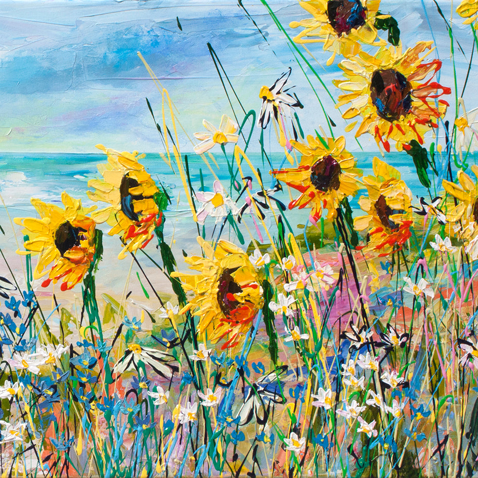 Canvas Print of 'You Are My Sunshine' Square – Rhian John Paintings